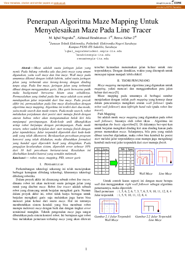 (PDF) Penerapan Algoritma Maze Mapping Untuk Menyelesaikan Maze pada ...