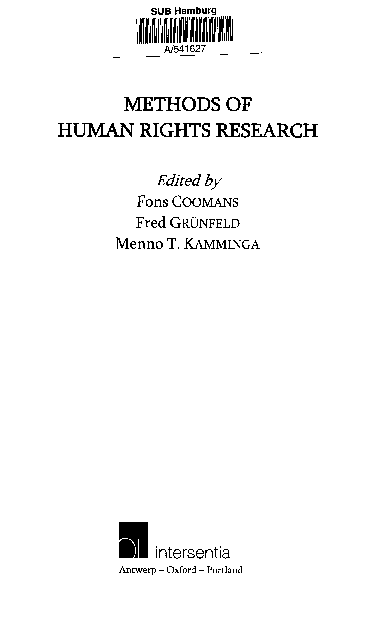 (PDF) Methods of Human Rights Research