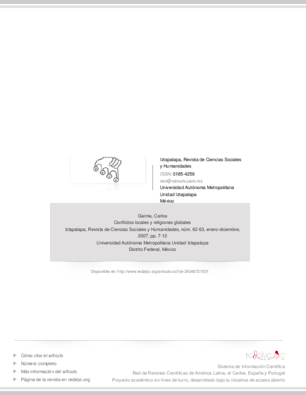 (PDF) Conflictos locales y religiones globales | Carlos Garma ...