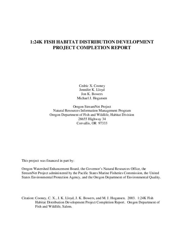 (PDF) Project Completion Report