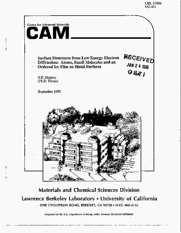 (PDF) Surface structures from low energy electron diffraction: Atoms ...