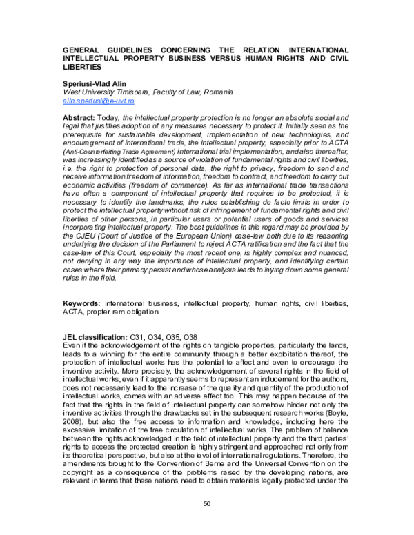 (PDF) General Guidelines Concerning the Relation International ...