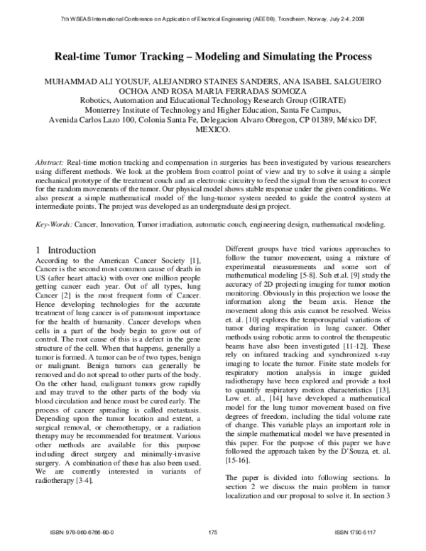 (PDF) Real-time tumor tracking: modeling and simulating the process