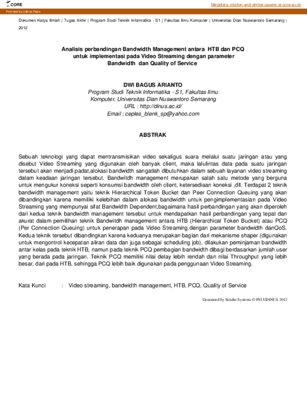 (PDF) Analisis perbandingan Bandwidth Management antara HTB dan PCQ ...