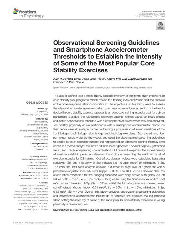 (PDF) Observational Screening Guidelines and Smartphone Accelerometer ...