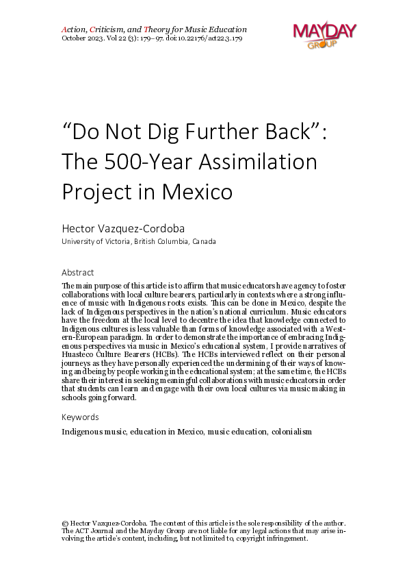 (PDF) "Do Not Dig Further Back": The 500-Year Assimilation Project in ...