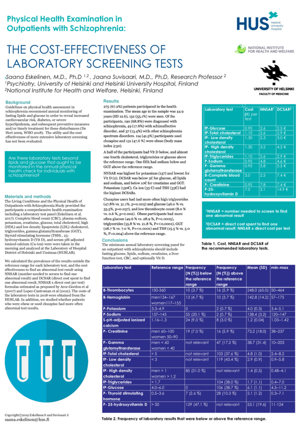 (PDF) Physical Health Examination in Outpatients with Schizophrenia ...