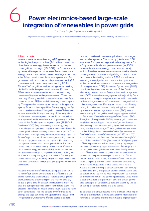 (PDF) Power electronics-based large-scale integration of renewables in ...
