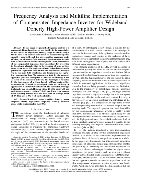 (PDF) Frequency Analysis and Multiline Implementation of Compensated Impedance Inverter for ...