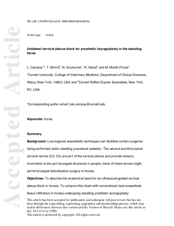(PDF) Unilateral cervical plexus block for prosthetic laryngoplasty in ...