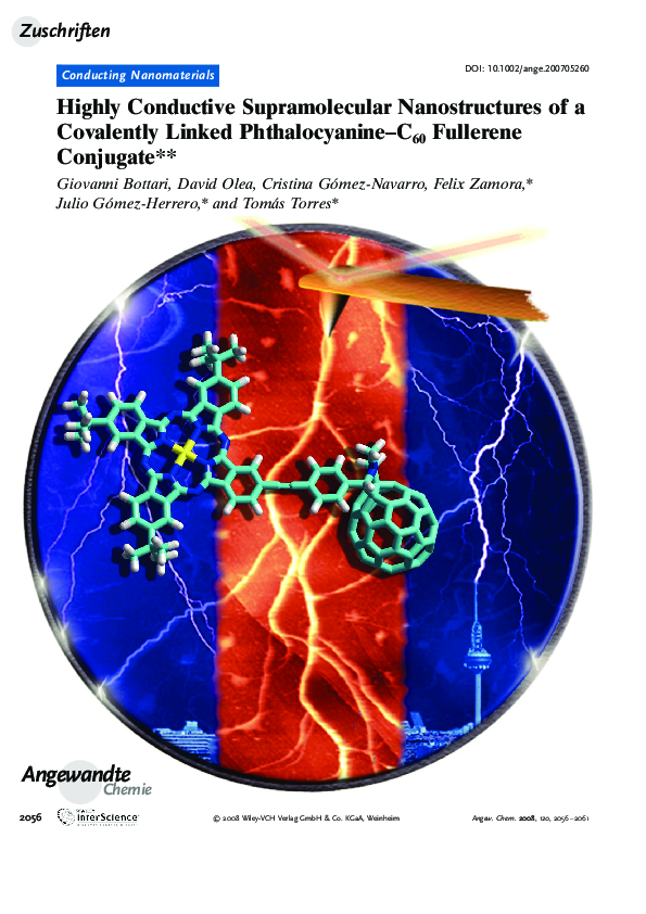 (PDF) Highly Conductive Supramolecular Nanostructures of a Covalently Linked Phthalocyanine–C60 ...