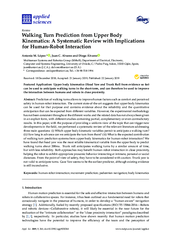 (PDF) Walking Turn Prediction from Upper Body Kinematics: A Systematic Review with Implications ...