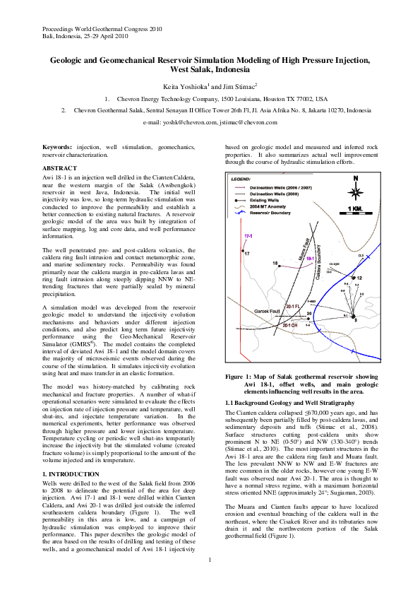 (PDF) Geologic and Geomechanical Reservoir Simulation Modeling of High Pressure Injection , West ...