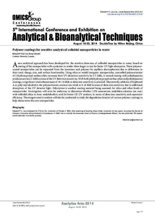 (PDF) Polymer coatings for sensitive analysis of colloidal silica ...