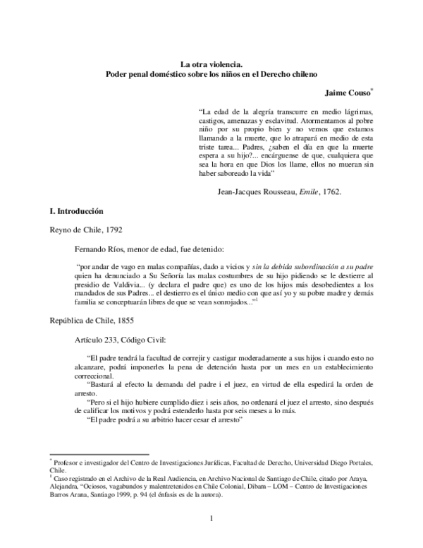 (PDF) La otra violencia: Poder penal doméstico sobre los niños en el ...
