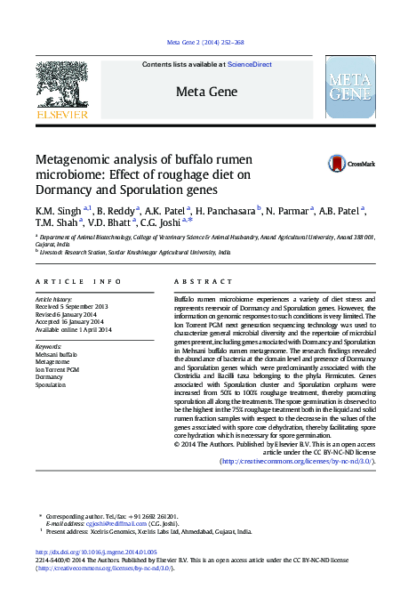(PDF) Metagenomic analysis of buffalo rumen microbiome: Effect of ...