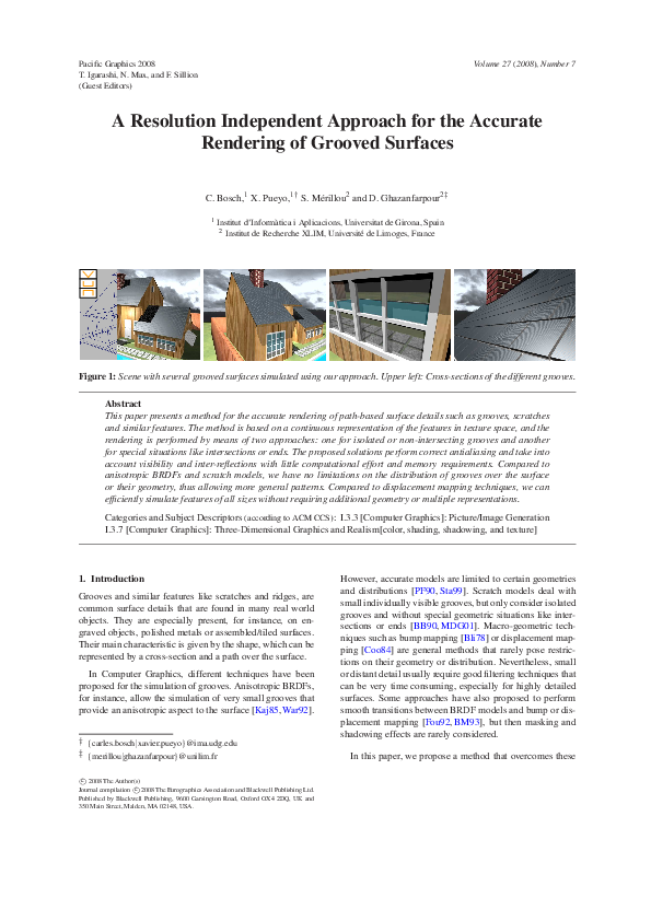 (PDF) A Resolution Independent Approach for the Accurate Rendering of Grooved Surfaces