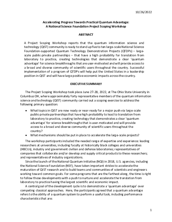 (PDF) Accelerating Progress Towards Practical Quantum Advantage: The Quantum Technology ...