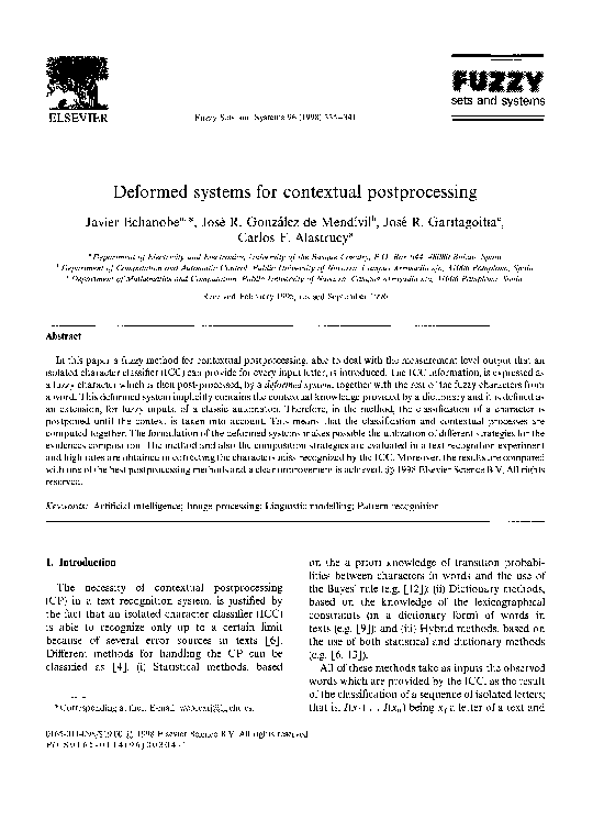 (PDF) Deformed systems for contextual postprocessing | Jose Ramón González de Mendívil ...