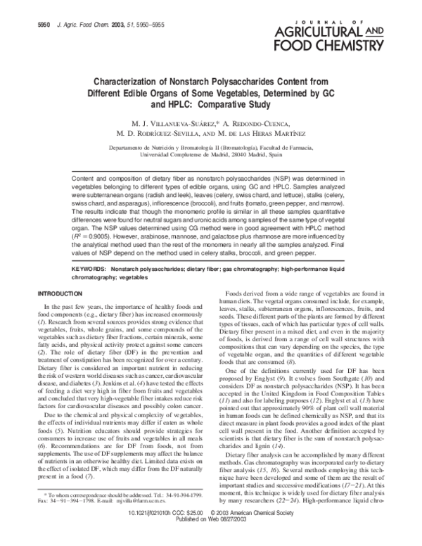 (PDF) Characterization of Nonstarch Polysaccharides Content from ...