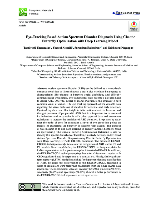 (PDF) Eye-Tracking Based Autism Spectrum Disorder Diagnosis Using Chaotic Butterfly Optimization ...
