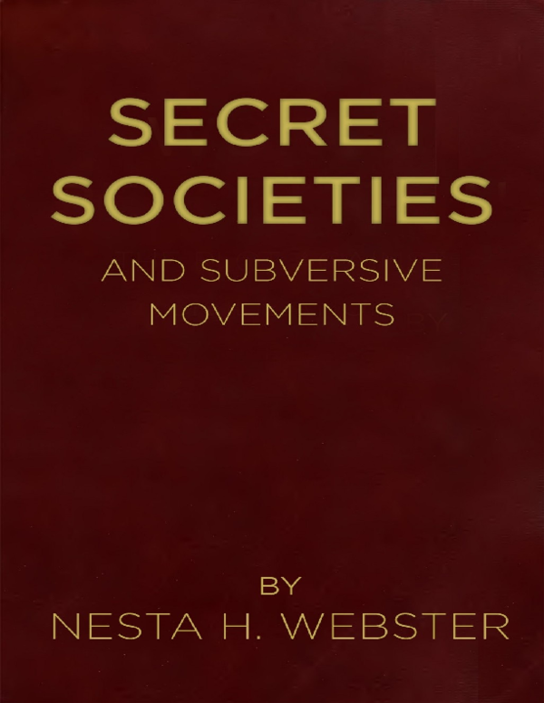 (PDF) Nesta H Webster - Secret Societies and Subversive Movements