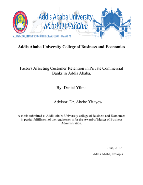 (PDF) Addis Ababa University College of Business and Economics Factors ...