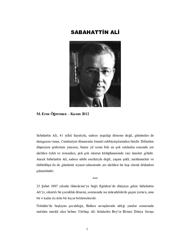 (PDF) SABAHATTİN ALİ