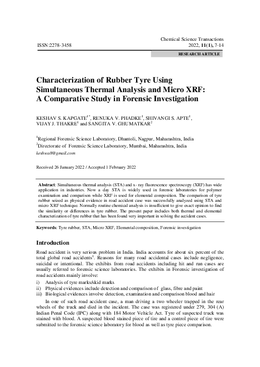 (PDF) Characterization of Rubber Tyre Using Simultaneous Thermal ...