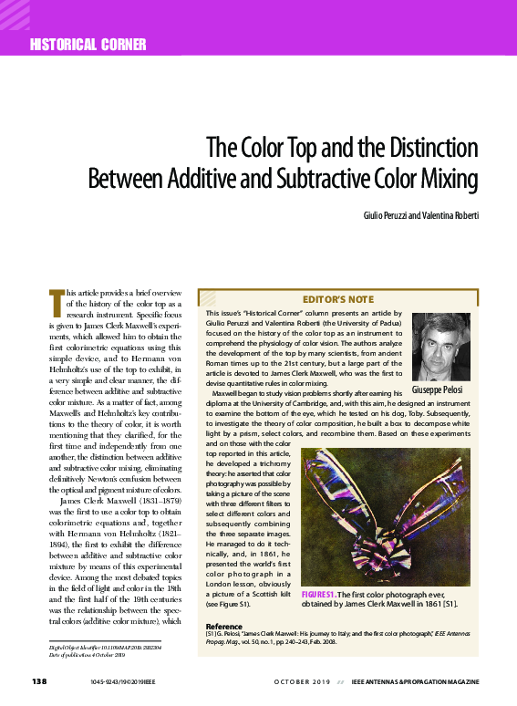 (PDF) The Color Top and the Distinction Between Additive and ...