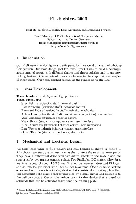 (PDF) FU-Fighters 2000