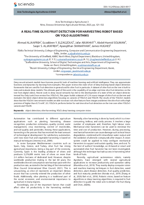 (PDF) A Real-Time Olive Fruit Detection for Harvesting Robot Based on ...