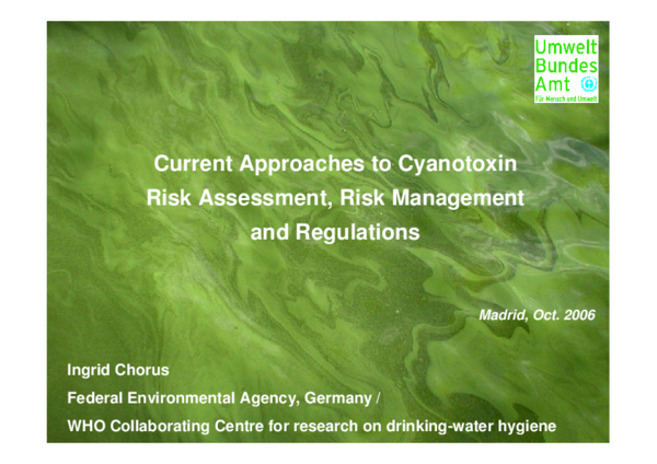 (PDF) Current Approaches to Cyanotoxin Risk Assessment, Risk Management ...