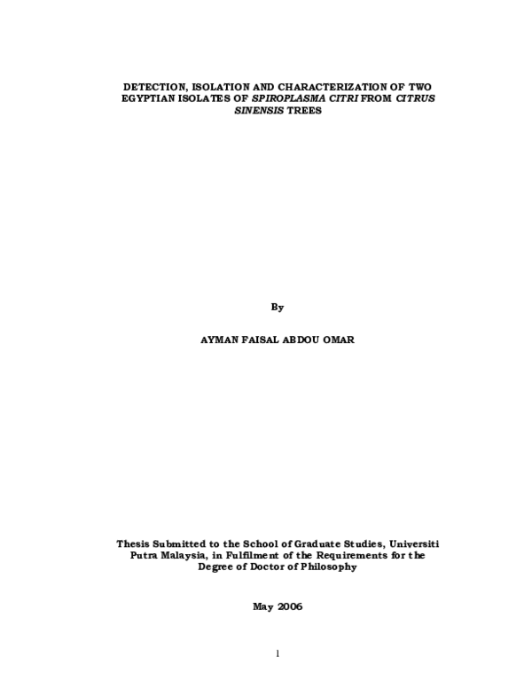 (PDF) Detection, Isolation and Characterization of Two Egyptian ...