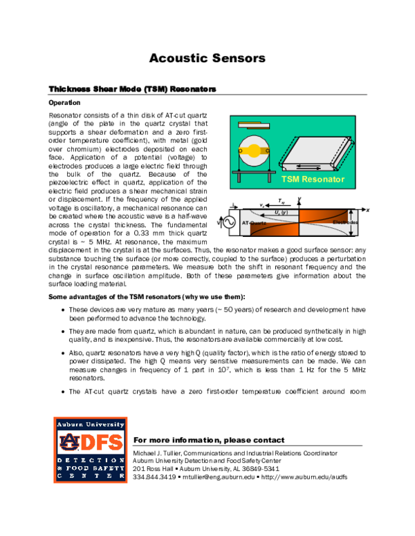(PDF) Acoustic Sensors