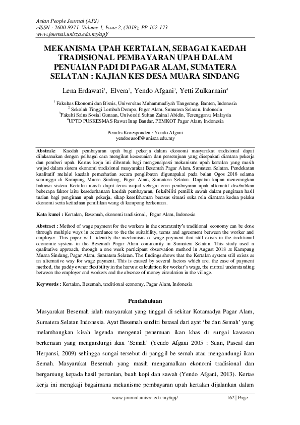 (PDF) Mekanisma Upah Kertalan Sebagai Kaedah Tradisional Pembayaran ...