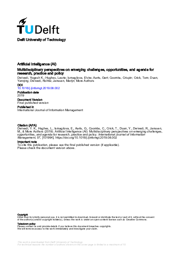 (PDF) Artificial Intelligence (AI): Multidisciplinary perspectives on emerging challenges ...