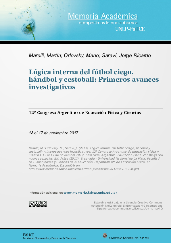 (PDF) Lógica interna del fútbol ciego, hándbol y cestoball: primeros ...
