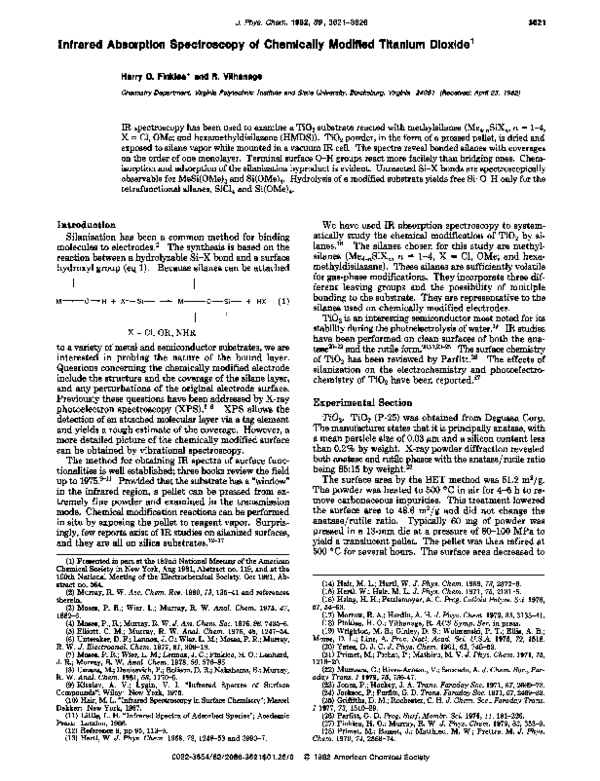 (PDF) Infrared absorption spectroscopy of chemically modified titanium ...