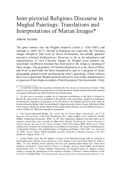(PDF) Inter-pictorial Religious Discourse in Mughal Paintings ...