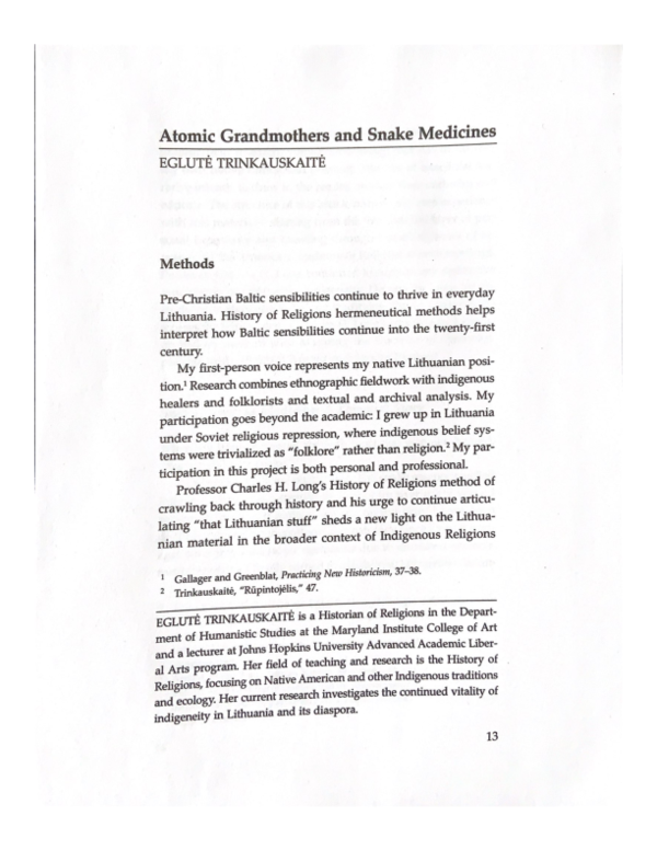 (PDF) Atomic Grandmothers and Snake Medicines