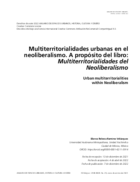 (PDF) Urban multiterritorialities within Neoliberalism