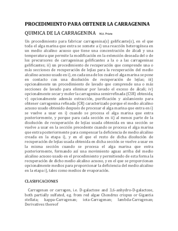 (PDF) PROCEDIMIENTO PARA OBTENER CARRAGENINA