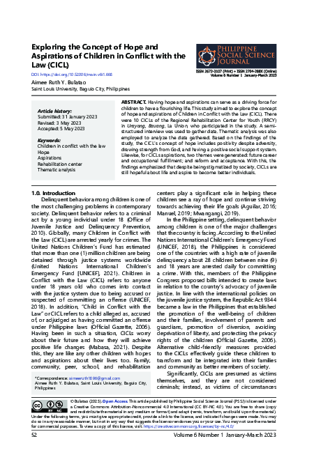(PDF) Exploring the Concept of Hope and Aspirations of Children in ...