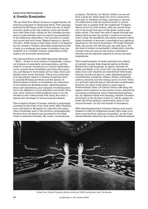 (PDF) Letter from Newfoundland: A Gentle Reminder | Chris Clarke ...