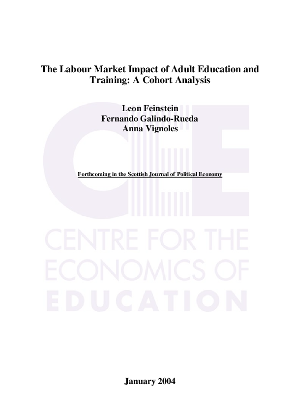 (PDF) The Labour Market Impact of Adult Education and Training: A ...