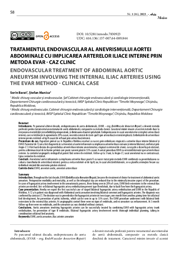 (PDF) Endovascular Treatment of Abdominal Aortic Aneurysm Involving the ...