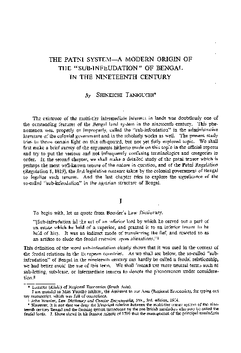 (PDF) The Patni System -A Modern Origin of the "Sub-Infeudation" of ...