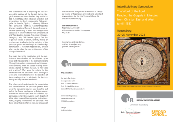 (PDF) The Word of the Lord Reading the Gospels in Liturgies from ...