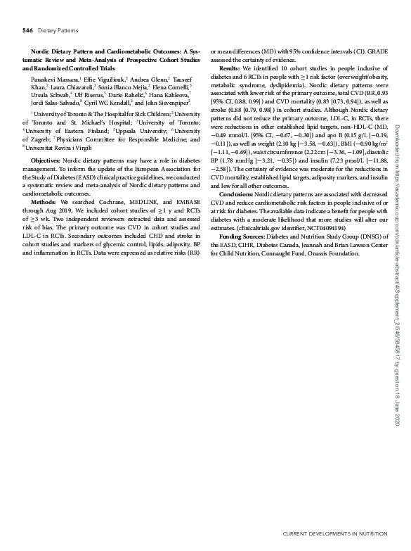 (PDF) Nordic Dietary Pattern and Cardiometabolic Outcomes: A Systematic ...